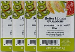 better homes and gardens sugared melon kiwi scented wax cubes - 4-pack