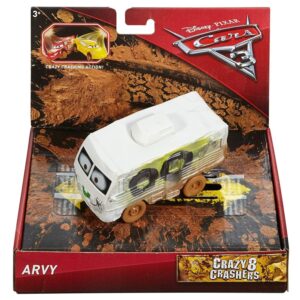 disney pixar cars 3 crazy 8 crashers arvy vehicle, 1:55 scale