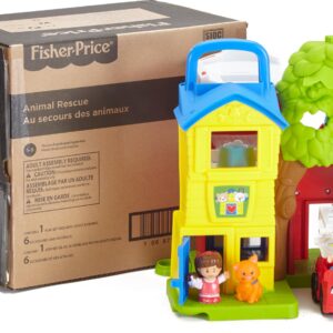 Fisher-Price Little People Toddler Toy Animal Rescue Playset with Lights Sounds Figures & Vehicles for Pretend Play Kids Ages 1+ Years​ (Amazon Exclusive)