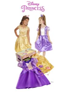 disney princess belle & rapunzel dress up trunk