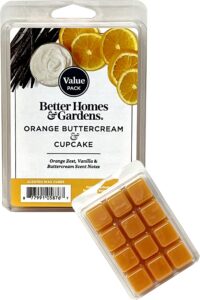 better homes and gardens scented wax cubes orange buttercream cupcake, 5 oz package (12 wax cubes)