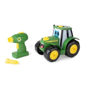 build-a-buddy john deere tractor toy and toy drill - toddler stem take apart toys with 16 individual pieces and kids tools - kids building toys ages 3 years and up