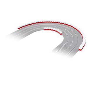 Carrera 20021130 21130 Tire Stacks Guardrail Wall for Digital 124/132/Evolution Slot Car Tracks Realistic Scenery Add On Parts Accessory, White Red