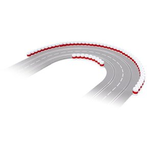 Carrera 20021130 21130 Tire Stacks Guardrail Wall for Digital 124/132/Evolution Slot Car Tracks Realistic Scenery Add On Parts Accessory, White Red