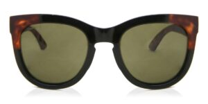 smith women's sidney sunglasses black havana block with chromapop gray green polarized lens