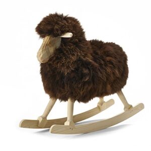 rocking sheep the by povl kjer - brown dense wool