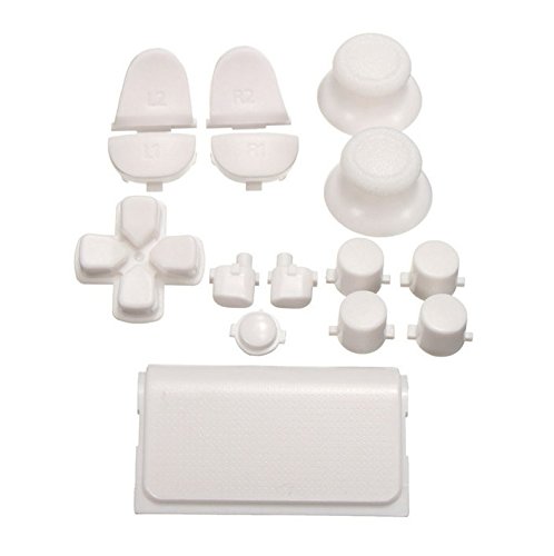 Replacement Full Buttons Custom Mod Kit Set for Sony Playstation 4 PS4 Controller (White)