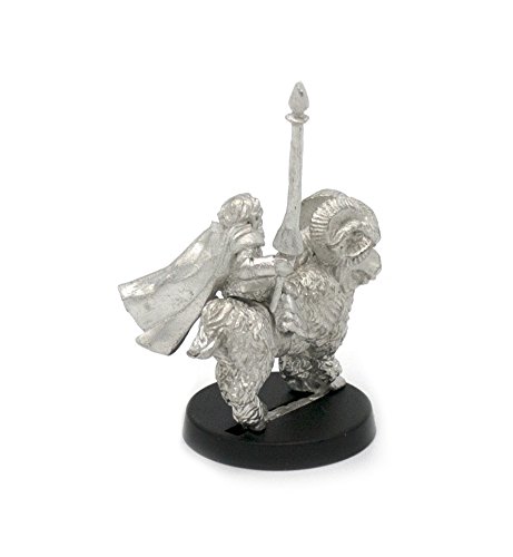 Stonehaven Miniatures Halfling Commander on Ram Mount Miniature Figure (for 28mm Scale Table Top War Games) - Made in USA