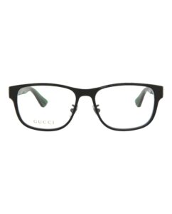 gucci square/rectangle optical frames black green red luxury eyewear made in italy metal frame designer fashion for everyday luxury