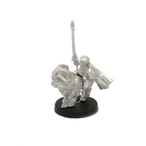 Stonehaven Miniatures Halfling Commander on Ram Mount Miniature Figure (for 28mm Scale Table Top War Games) - Made in USA