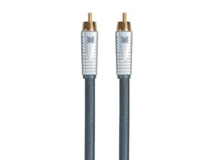 monolith rca cable - 24k gold plated connectors, al foil, ofc copper braided shield, 6 feet, silver