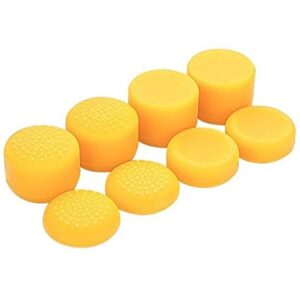 Ambertown Pack of 8 pcs Analog Controller Gamepad Raised Antislip Thumb Stick Grips Thumbsticks Joystick Cap Cover for PS5, PS4, PS3, Switch Pro, Xbox one, Xbox 360, Wii U, PS2 Controller (Yellow)