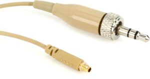 galaxy audio cbl3sen headset replacement cable with 3.5mm connector for sennheiser wireless - beige