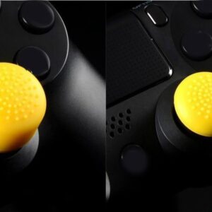 Ambertown Pack of 8 pcs Analog Controller Gamepad Raised Antislip Thumb Stick Grips Thumbsticks Joystick Cap Cover for PS5, PS4, PS3, Switch Pro, Xbox one, Xbox 360, Wii U, PS2 Controller (Yellow)