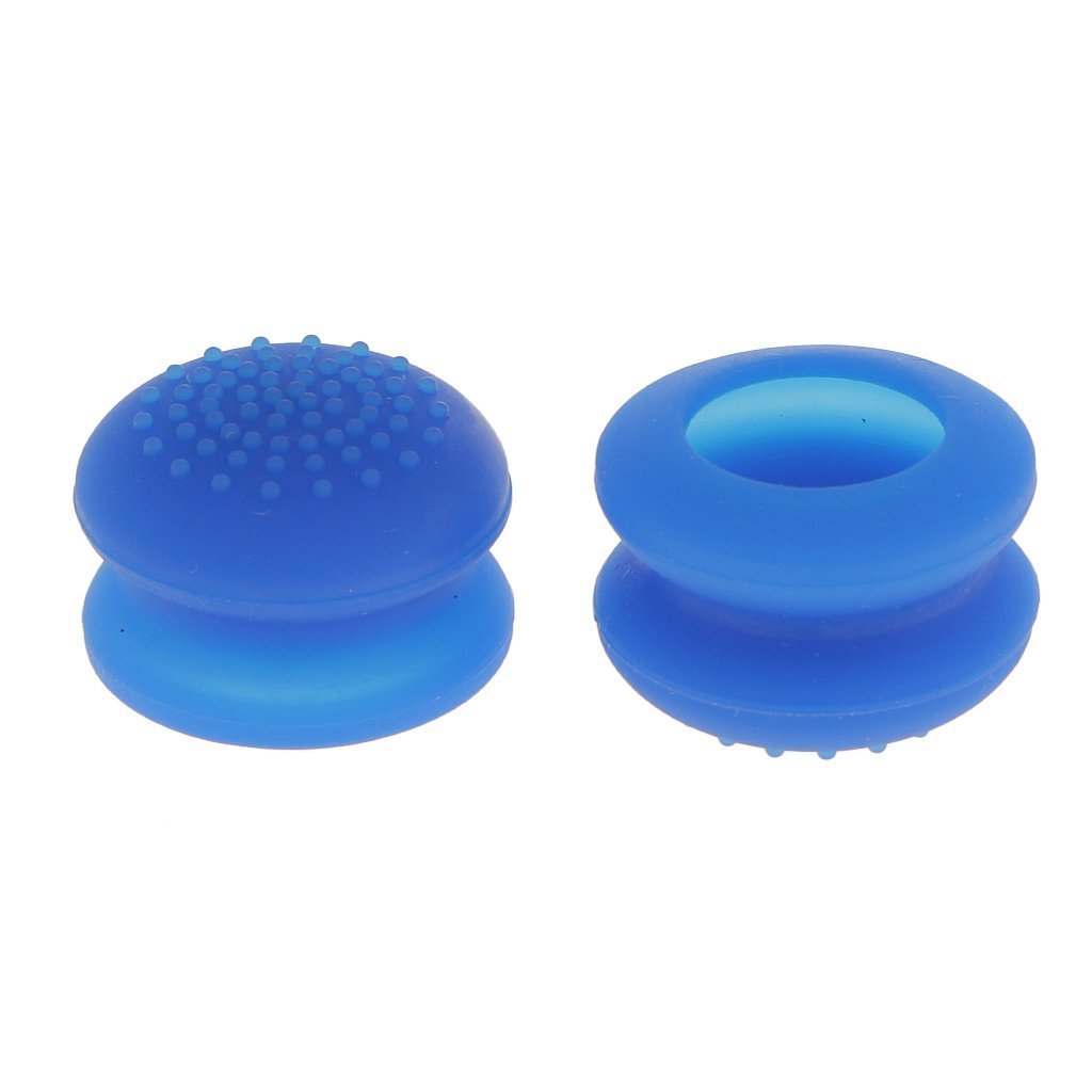 2 x Analog Gamepad Raised Antislip Thumb Stick Grips Thumbsticks Joystick Cap Cover for PS4, PS3, Xbox 360, Xbox One Controller (Blue)