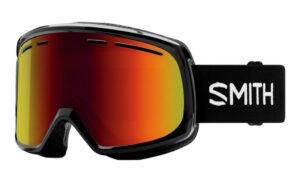 smith range snow goggle - black | red sol-x mirror