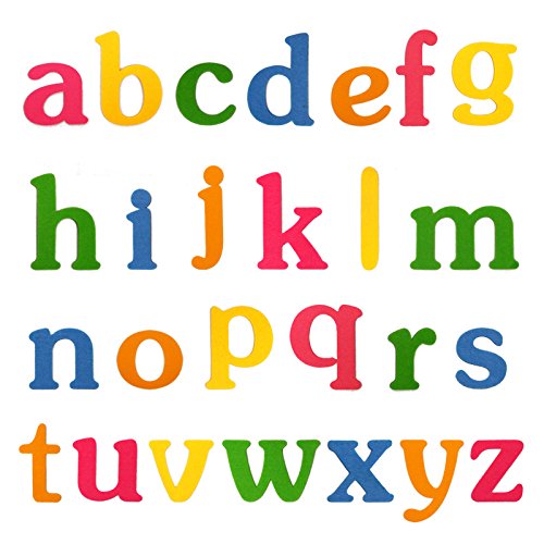 BLUECELL BCP Random Color Set A to Z Lowercase Letters Alphabet Felt Letters + Set A to Z Uppercase Letters Felt Letters