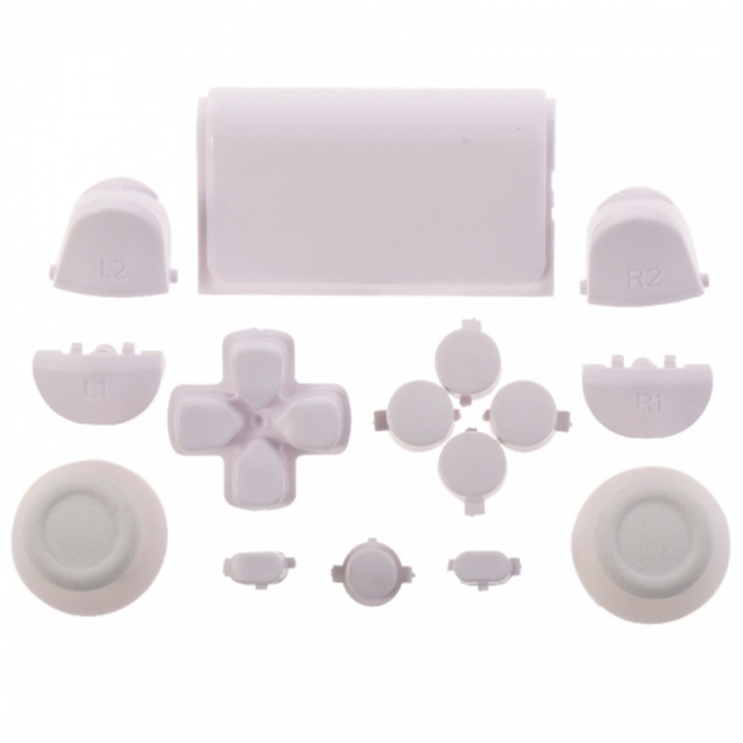 Replacement Full Buttons Custom Mod Kit Set for Sony Playstation 4 PS4 Controller (White)