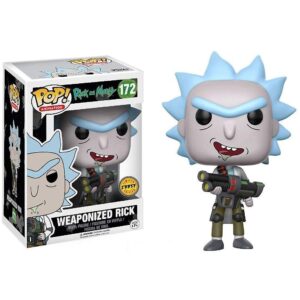 funko pop! animation: rick and morty weaponized rick chase variant vinyl figure (bundled with pop box protector case)