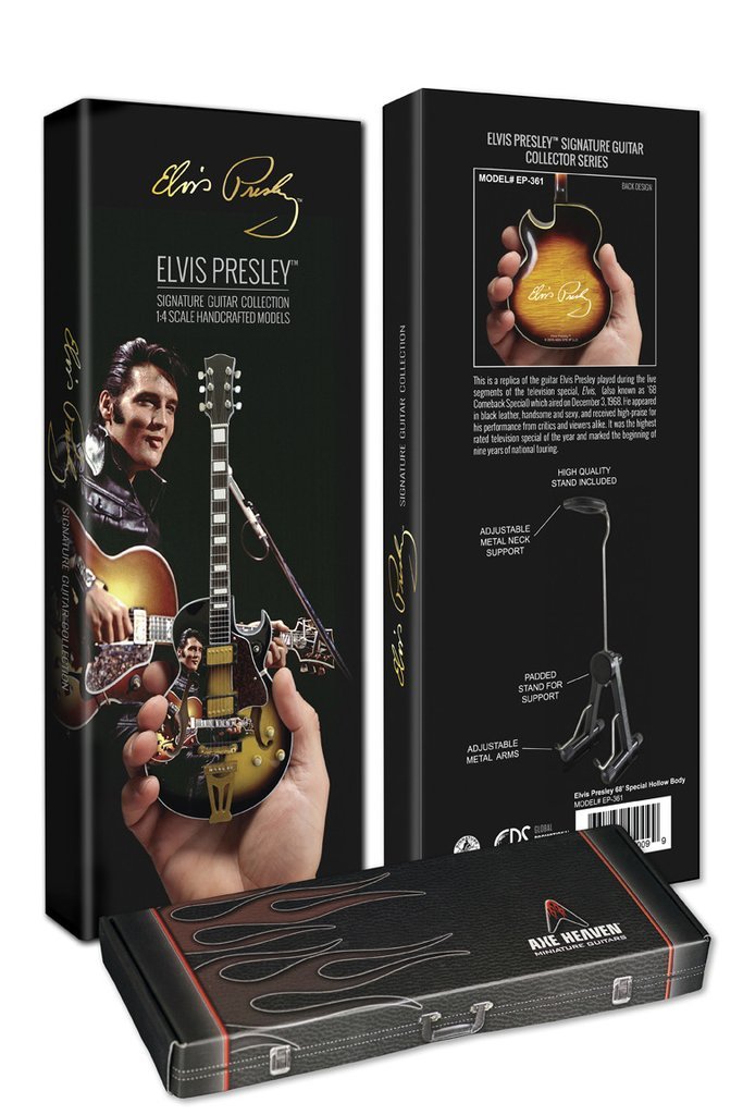 Axe Heaven Licensed Elvis Presley '68 Special Hollow Body Mini Guitar Replica (EP-361)