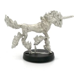 Stonehaven Miniatures Flaming Undead Unicorn Figure (for 28mm Scale Table Top War Games) - Made in USA