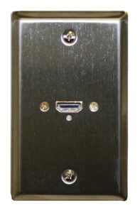 stainless steel wall plate with one hdmi female connector - philmore 75-677