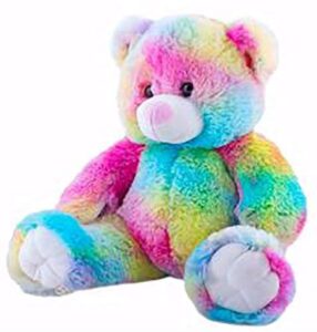 cuddly soft 16 inch stuffed rainbow bear - we stuff 'em...you love 'em!