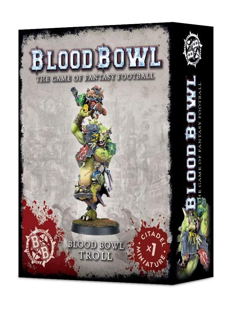 Games Workshop 99120999002" Blood Bowl Troll Figure, Black