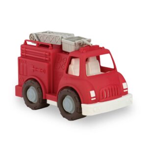 battat- wonder wheels- fire truck – red fire truck toy with moveable ladder & basket – classic rescue vehicle for toddlers, kids- recyclable – 1 year +