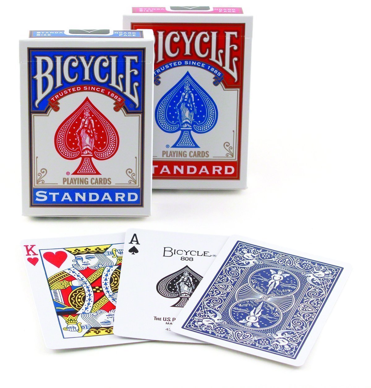 Bicycle Poker Size Standard Index Playing Cards, 2 Deck Player's Pack