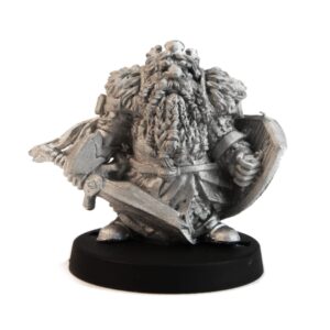 stonehaven miniatures dwarf fallen king figure (for 28mm scale table top war games) - made in usa