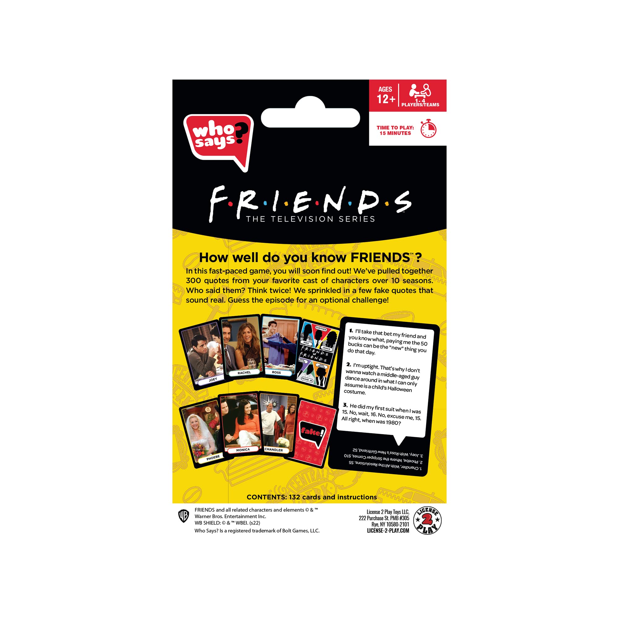 Who Says? Card Game Friends Edition