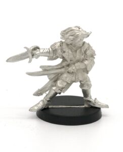 stonehaven miniatures half-orc spell blade figure (for 28mm scale table top war games) - made in usa