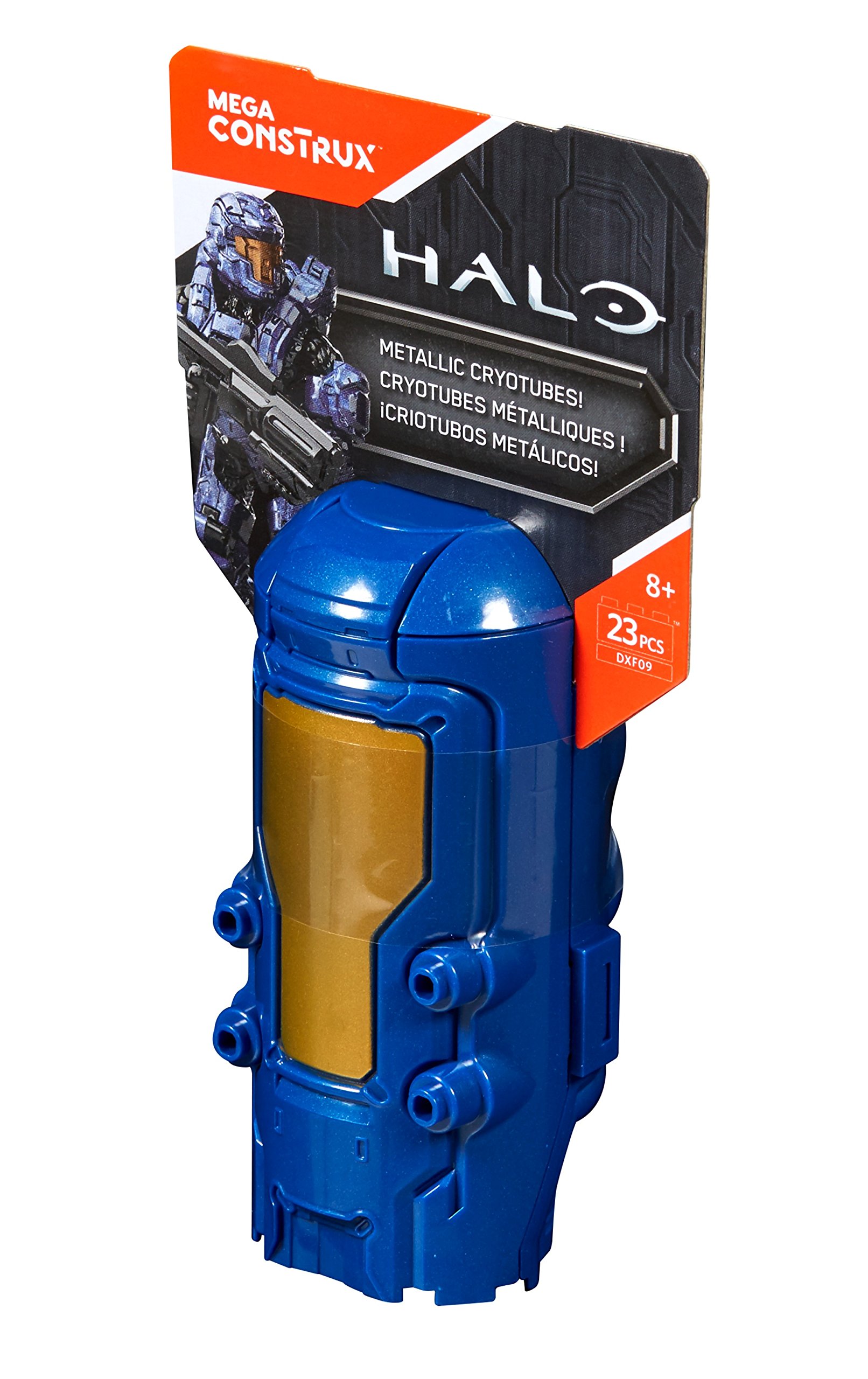 Mega Construx Halo Metallic Blue Cryotube