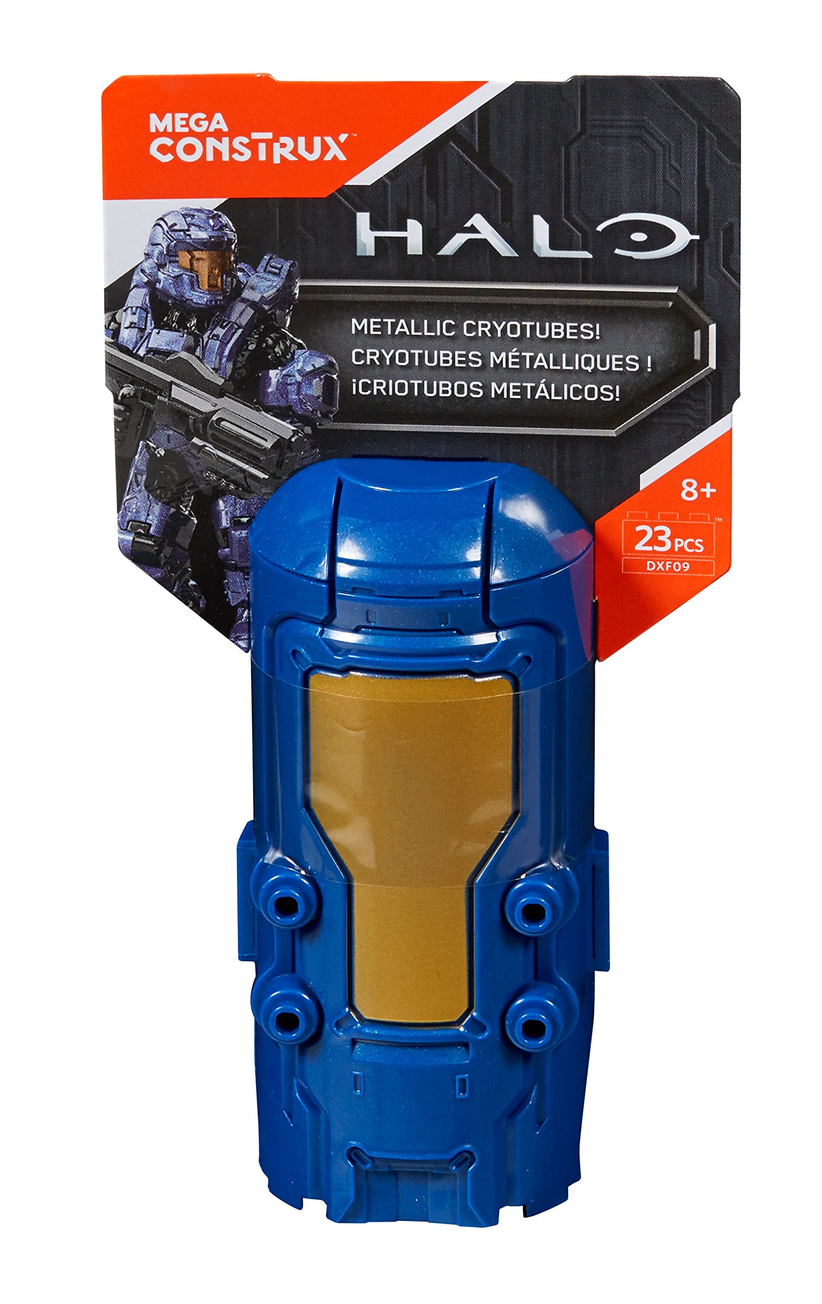 Mega Construx Halo Metallic Blue Cryotube