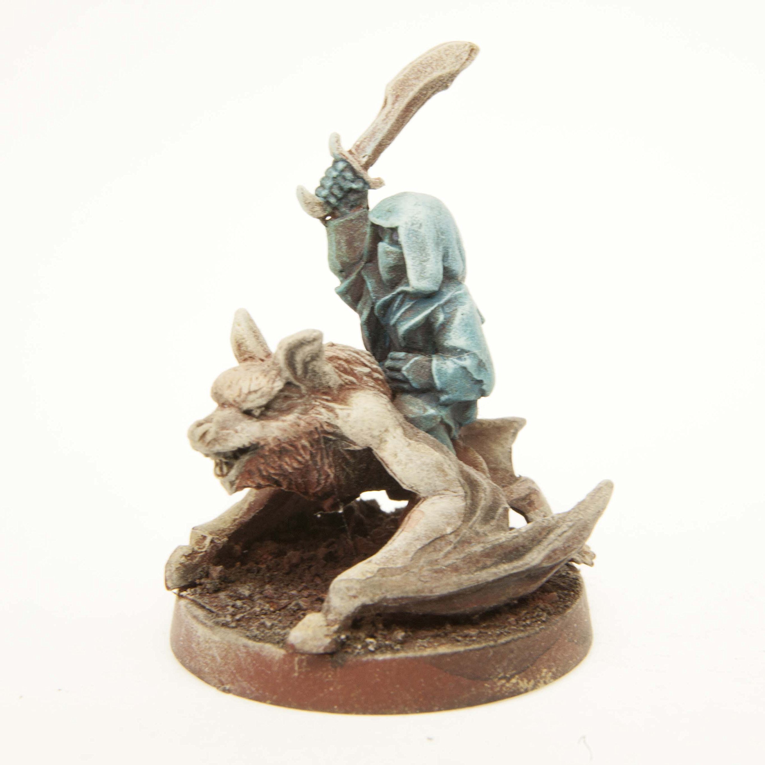 Stonehaven Miniatures Shrouded Figure on Bat Mount Miniature Figure (for 28mm Scale Table Top War Games) - Made in USA