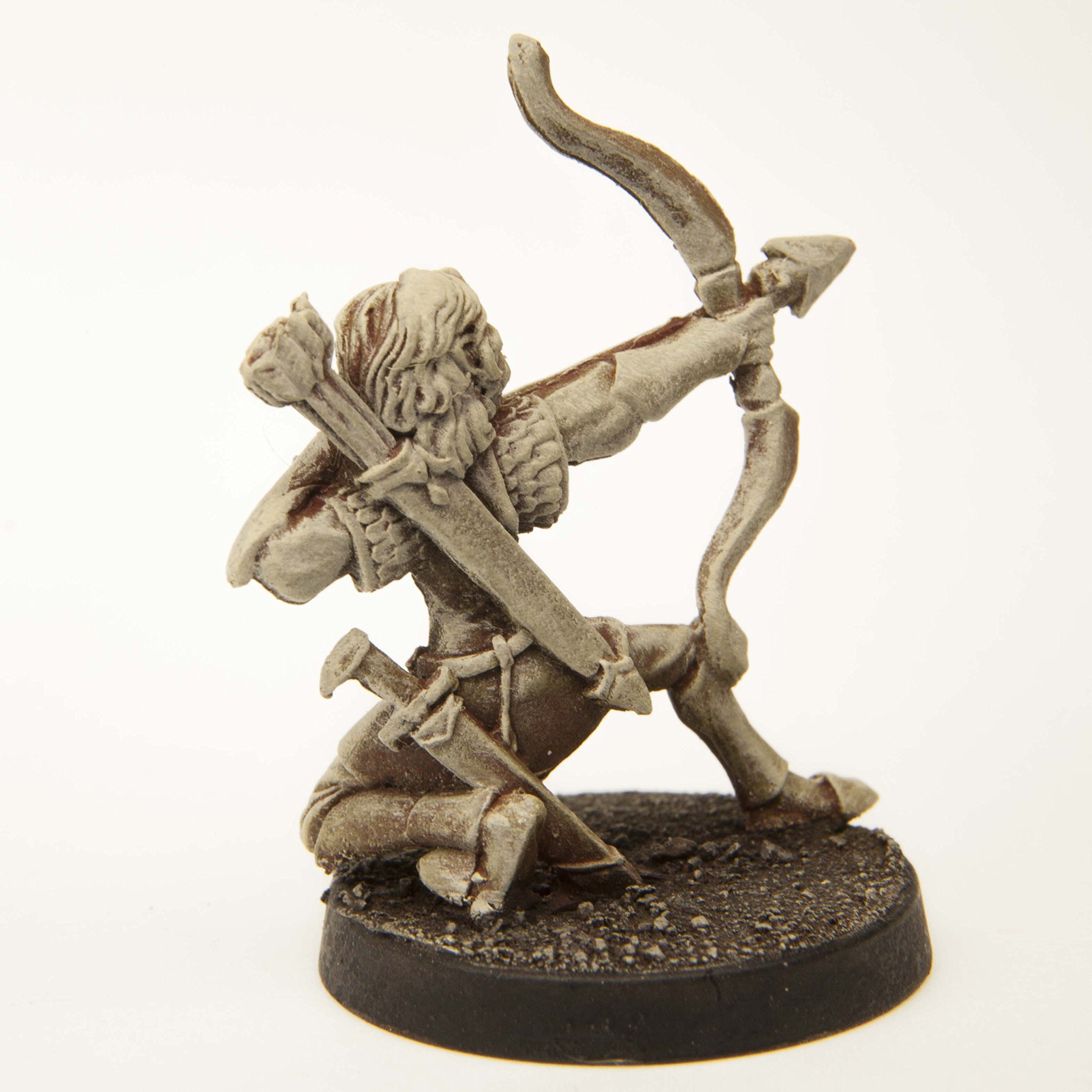 Stonehaven Miniatures Elf Archer Figure (for 28mm Scale Table Top War Games) - Made in USA