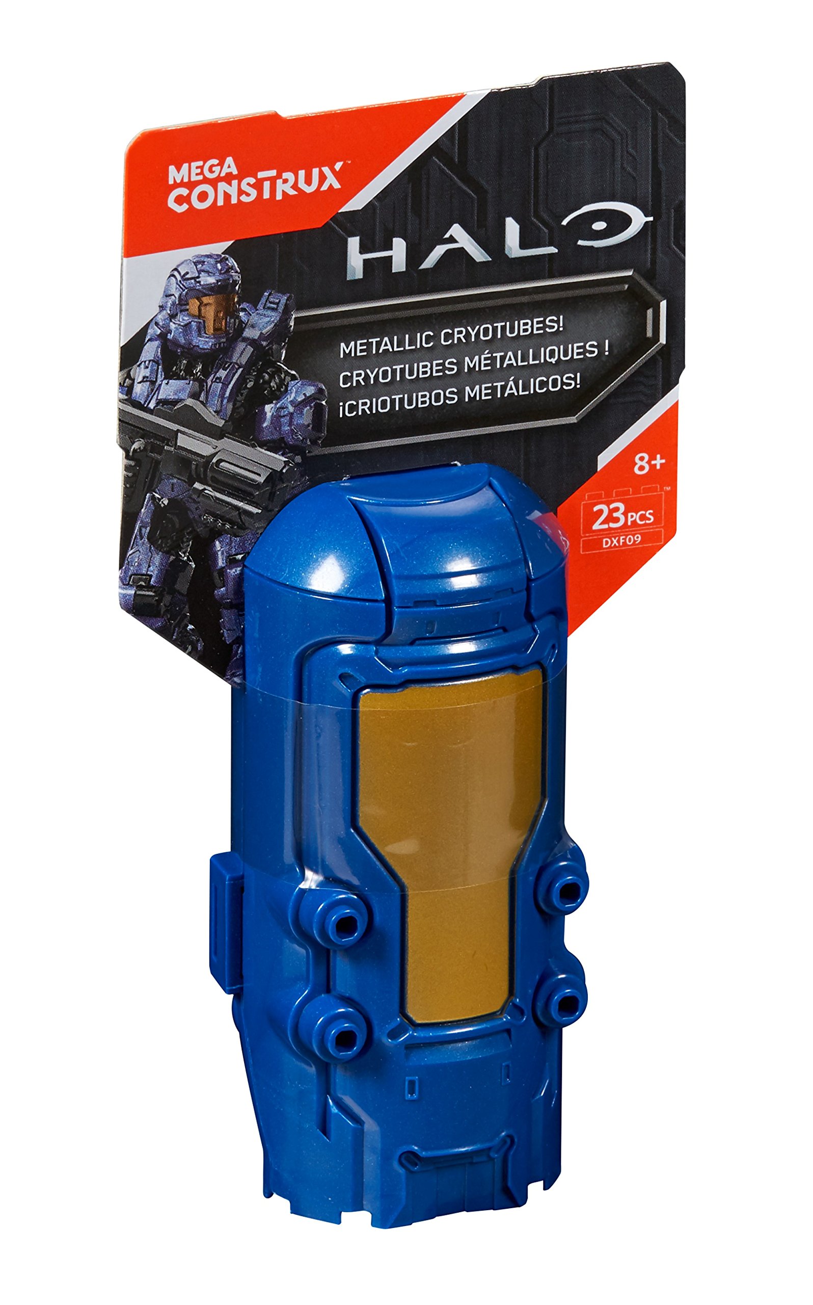 Mega Construx Halo Metallic Blue Cryotube