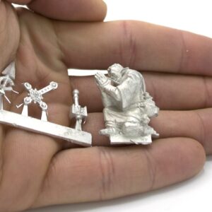 Stonehaven Miniatures Half-Orc Cleric Figure (for 28mm Scale Table Top War Games) - Made in USA