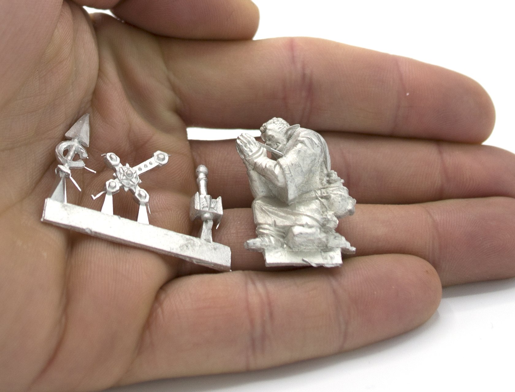 Stonehaven Miniatures Half-Orc Cleric Figure (for 28mm Scale Table Top War Games) - Made in USA