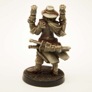 Stonehaven Miniatures Half-Orc Gunslinger Figure (for 28mm Scale Table Top War Games) - Made in USA