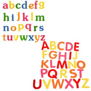 bluecell bcp random color set a to z lowercase letters alphabet felt letters + set a to z uppercase letters felt letters