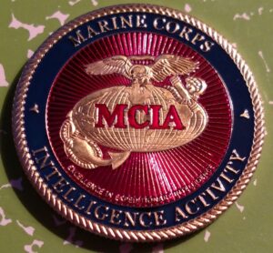 marine corps intelligence activity mcia military challenge art coin