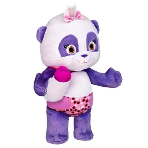 Snap Toys Word Party - Lulu 10" Stuffed Plush Snuggle and Play Baby Panda with Bottle - from The Netflix Original Series - 18+ Months