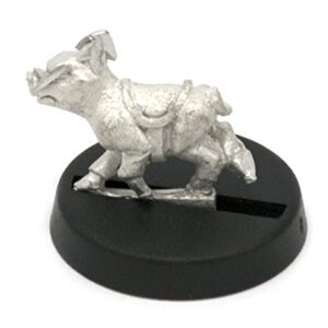 Stonehaven Miniatures Tiny Pig with Saddle Figure (for 28mm Scale Table Top War Games) - Made in USA