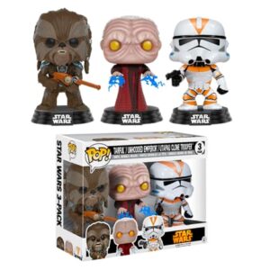 Set 3 Pop! Star Wars Tarfful Unhooded Emperor Utapau Clone 2017 Fall Convention Exclusive