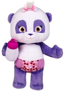 snap toys word party - lulu 10" stuffed plush snuggle and play baby panda with bottle - from the netflix original series - 18+ months