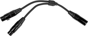 pig hog solutions - 6" y cable, xlr(m)-dual xlr(f)