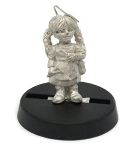 stonehaven dwarf girl miniature figure (for 28mm scale table top war games) - made in usa