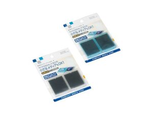 compact media case with sponge 2 packs (blue and white)